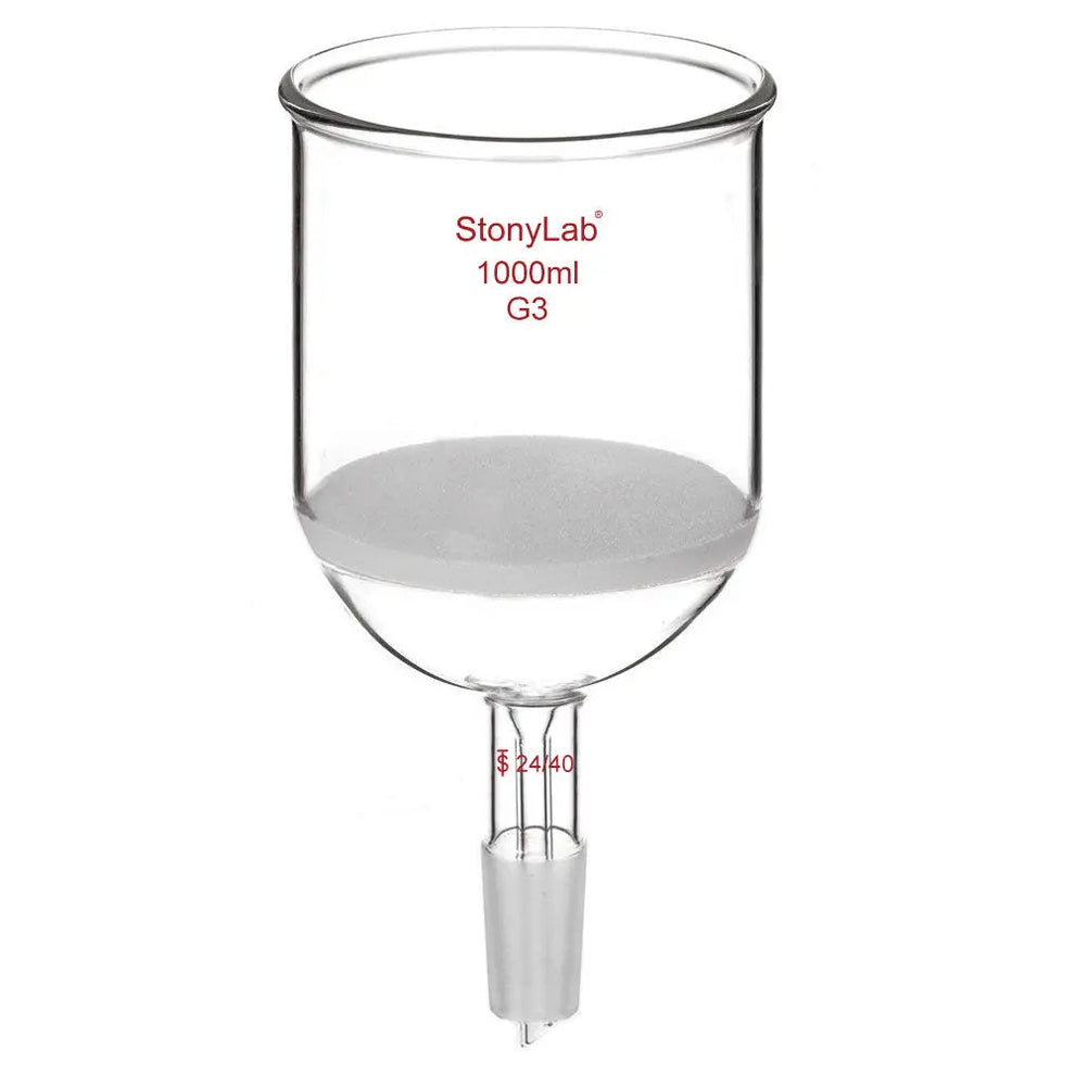 Fritted Buchner Funnel G3 Glass 24/40 Vacuum Filtration | StonyLab