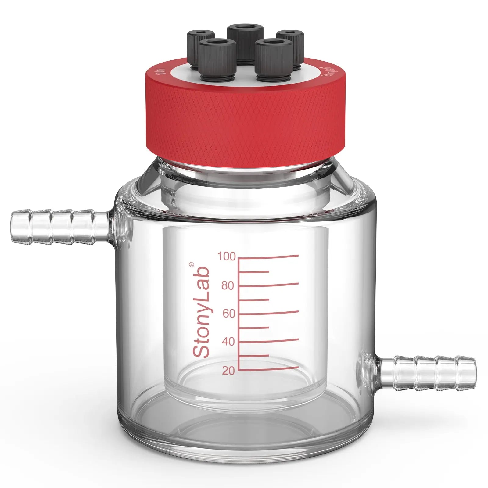 StonyLab Dual-Layer Water Bath Sealed Electrochemical Cell, 50-100 mL