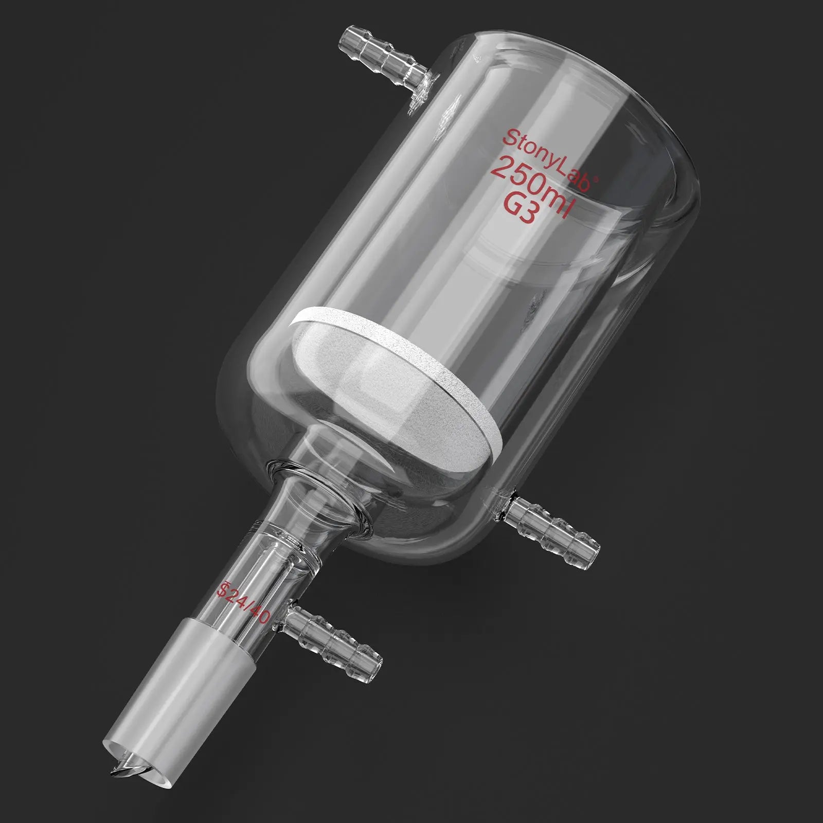 Jacketed Buchner Filter Funnel, Fine Frit, 24/40 Joint, 250–500 mL ...