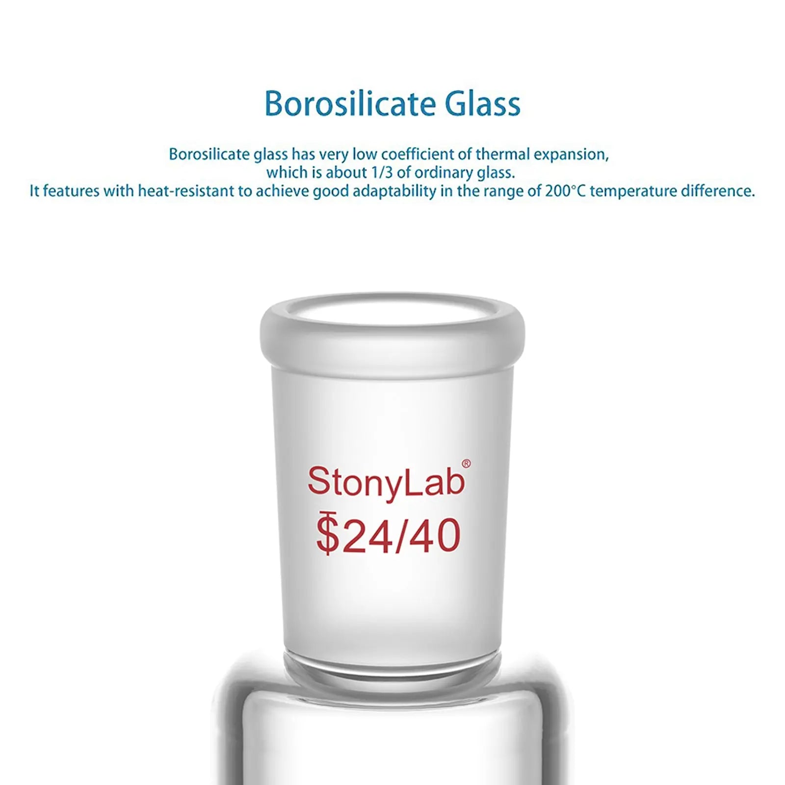 StonyLab Reducing Adapter 24/40 to 45/50 Joint | Borosilicate Glass