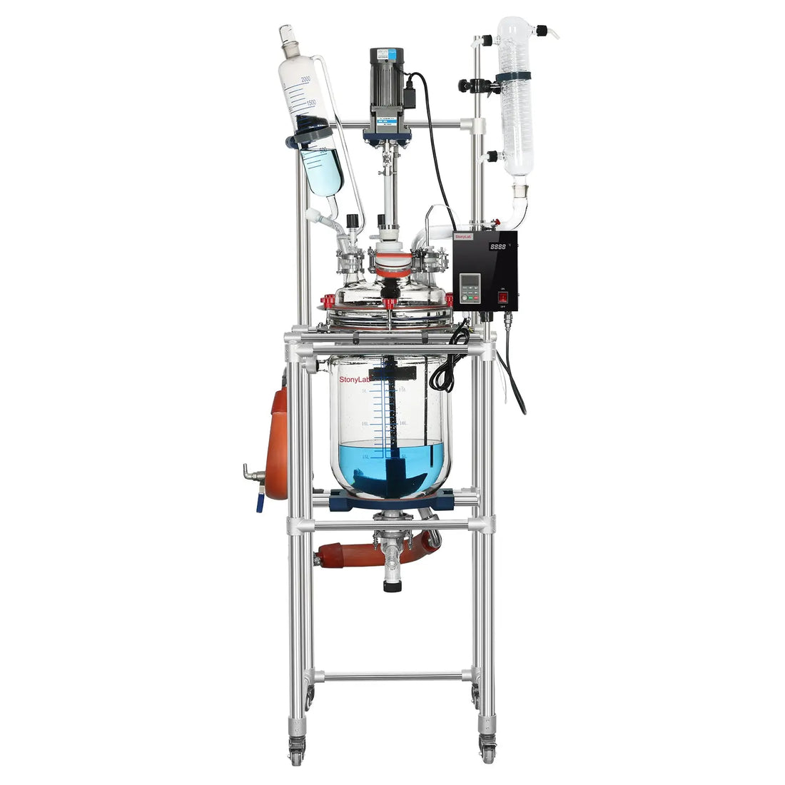 Single or Dual Jacketed Reactor, Borosilicate Glass Reactor - StonyLab